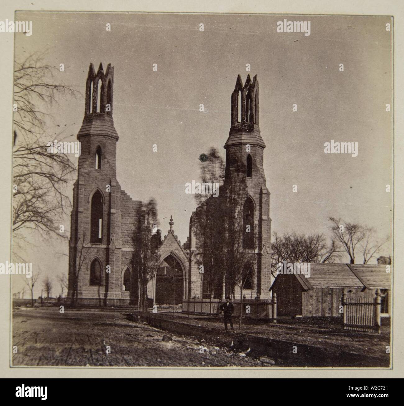 Chicago Fire of 1871, Unity Church Stock Photo - Alamy