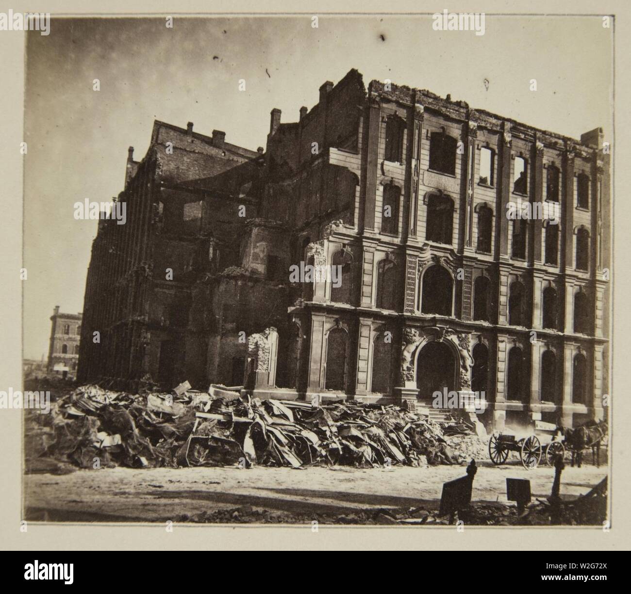 Chicago Fire of 1871, Republic Insurance Building Stock Photo - Alamy