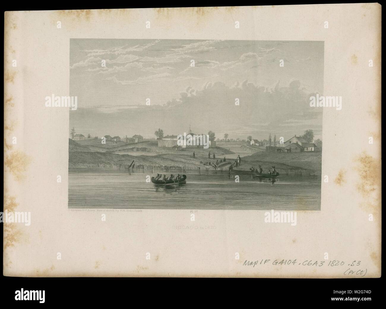 Chicago in 1820 Stock Photo - Alamy