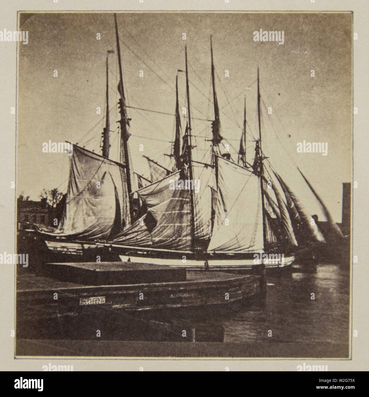 Chicago pre-fire, From Rush St. Bridge Stock Photo - Alamy