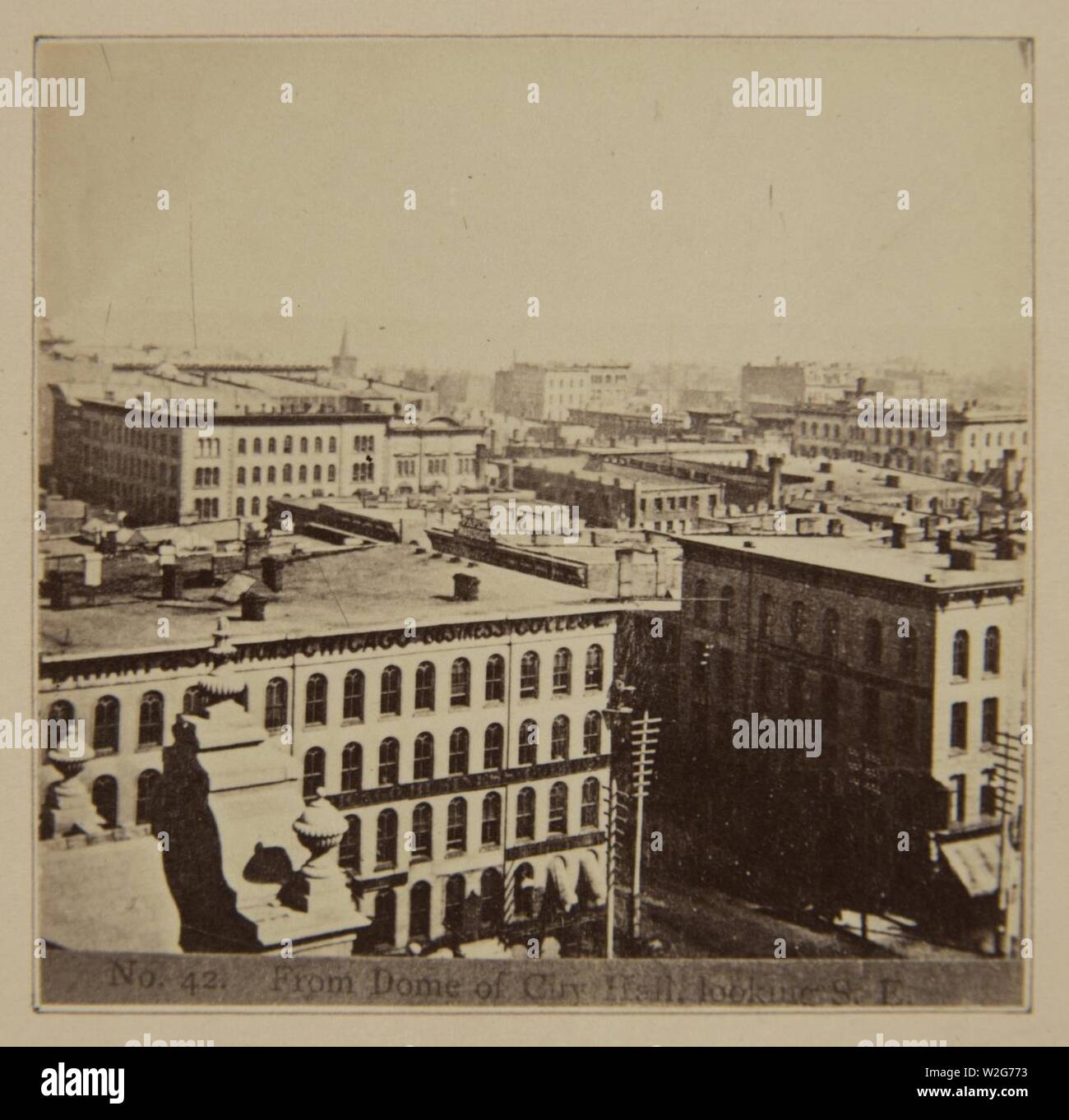 Chicago pre-fire, From Dome of Court House Southeast Stock Photo - Alamy