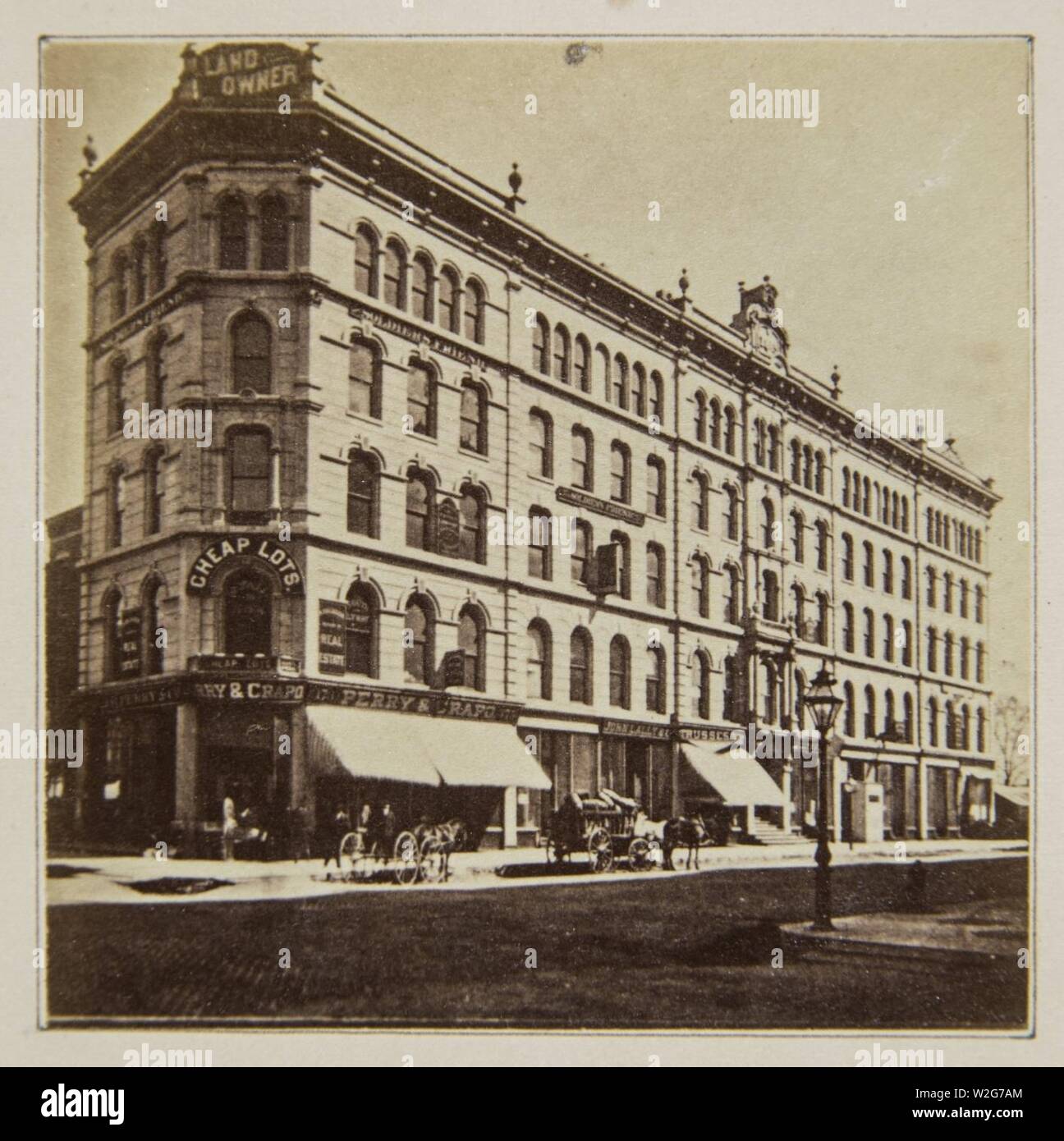 Chicago pre-fire, Shepard Block Dearborn St Stock Photo - Alamy