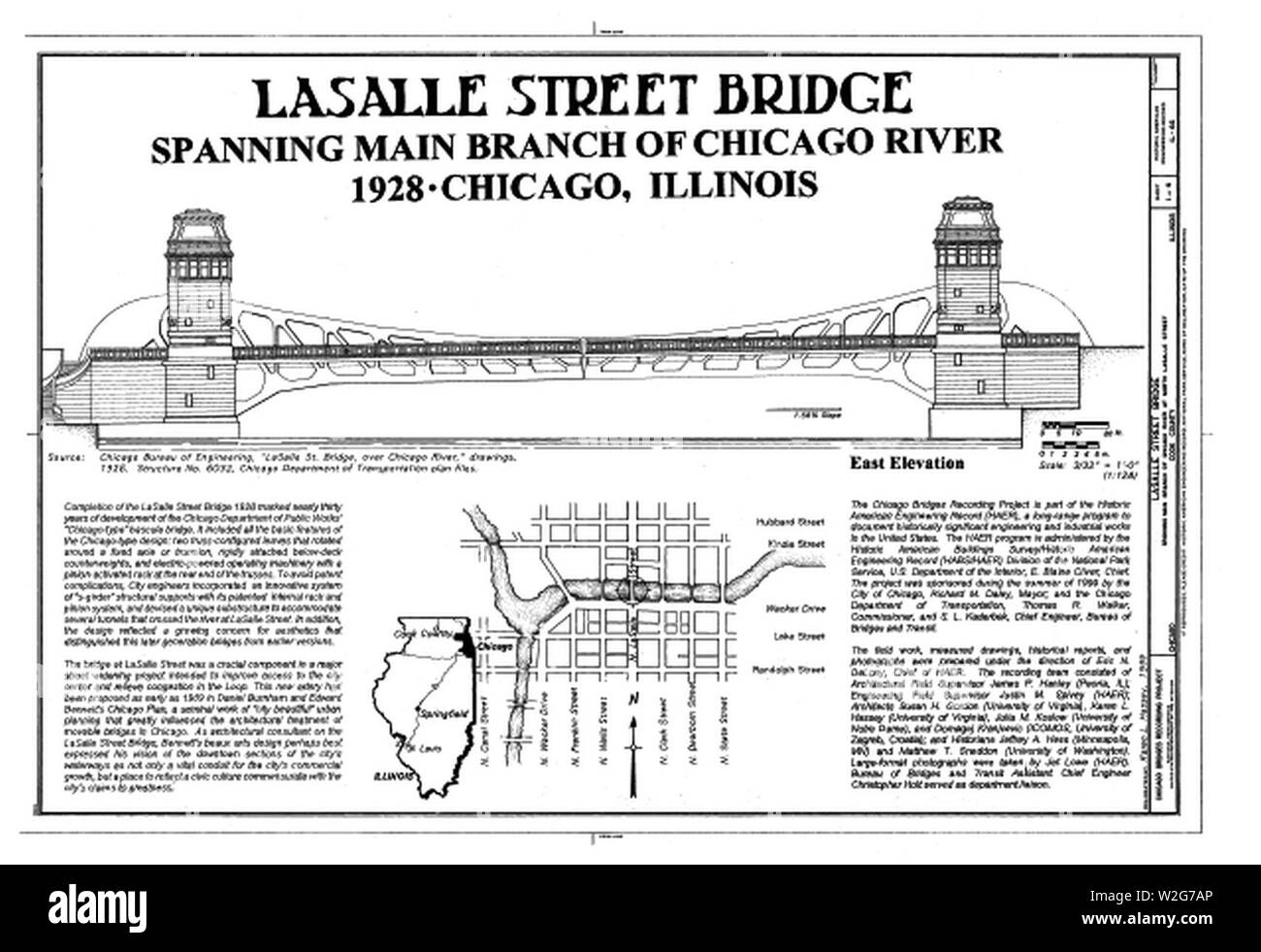 Chicago River Bascule Bridge LaSalle Street Chicago Stock Photo - Alamy
