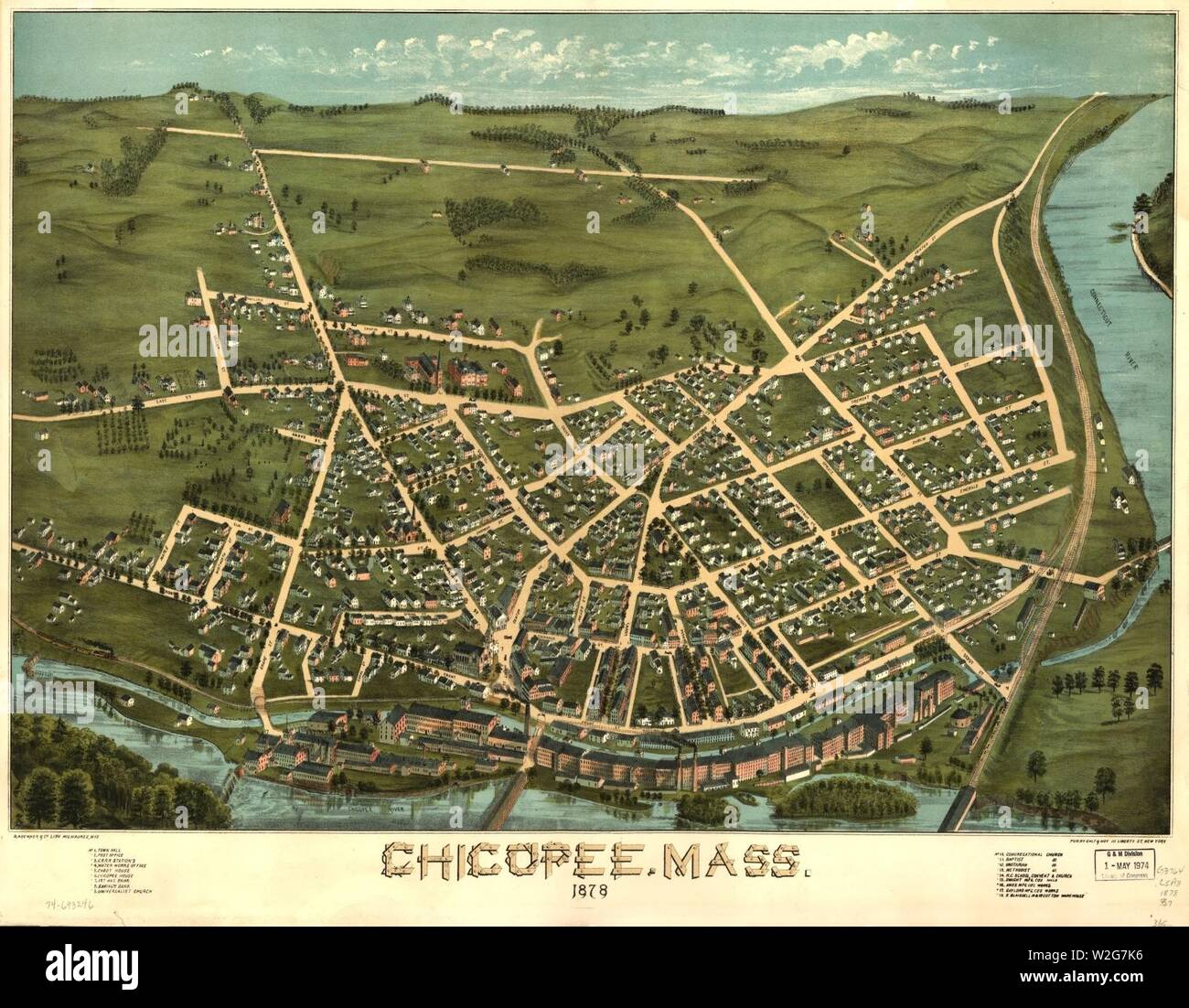 Chicopee, Mass. 1878 Stock Photo - Alamy
