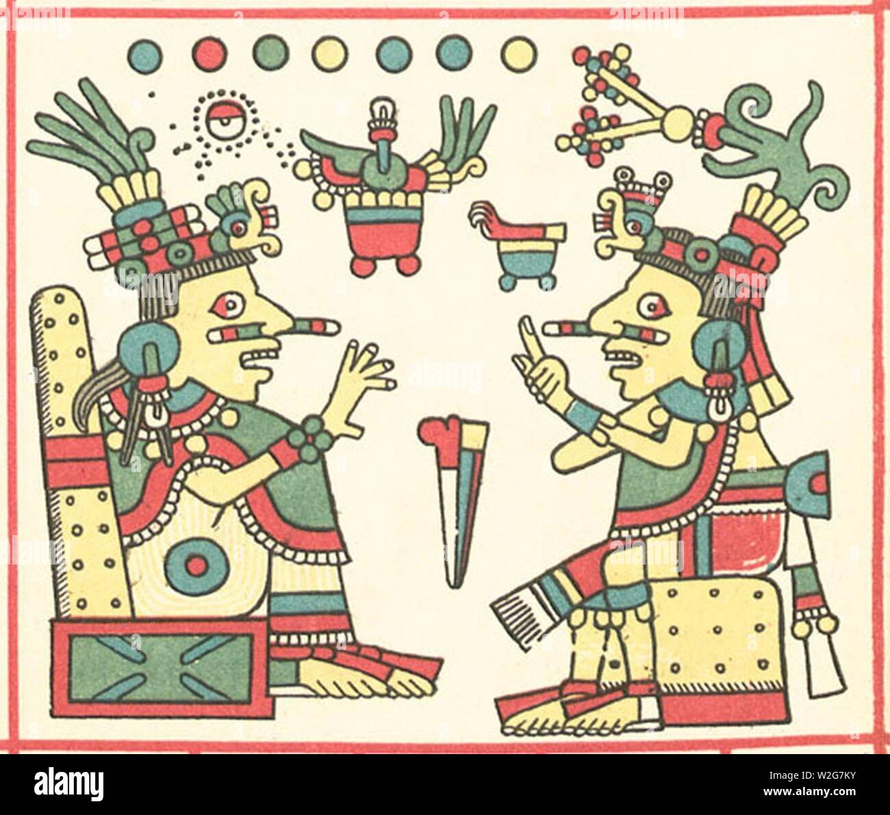 Chicomecouatl-Cinteotl Codex Fejérváry-Mayer 36-4 Stock Photo - Alamy