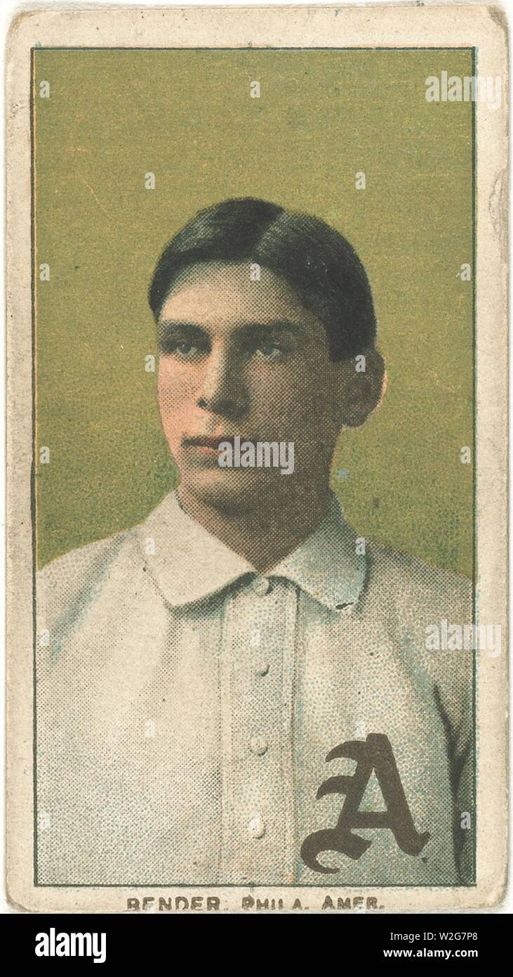 Chief Bender, Philadelphia Athletics, baseball card portrait Stock Photo - Alamy