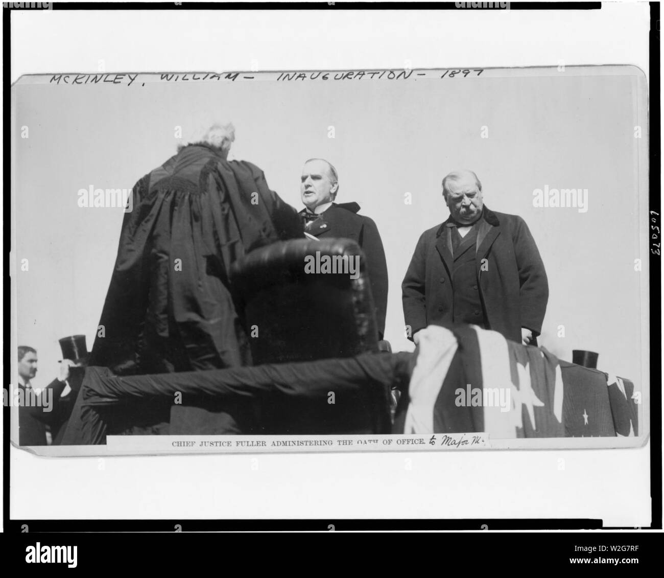Chief Justice Fuller administering the oath of office to Major M ...