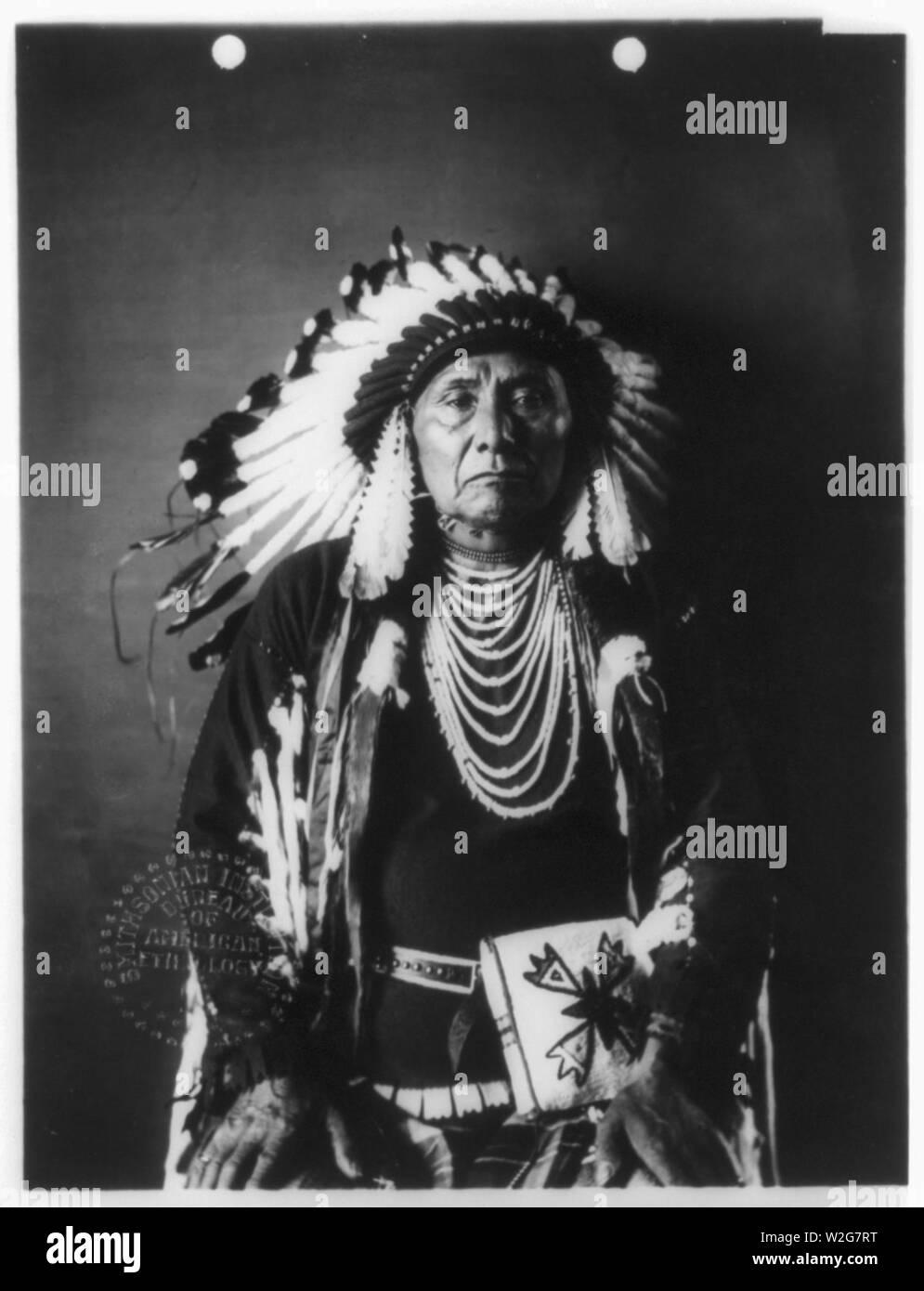 Chief Joseph, ca. 1840-1904 half-length portrait, seated, facing front ...