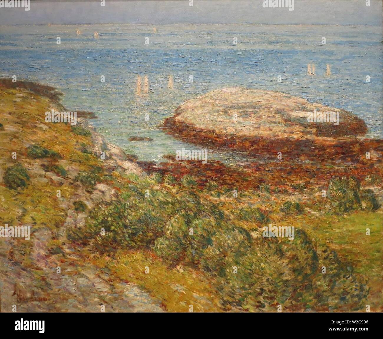 Childe Hassam - Early Morning Calm,1901 Dayton Stock Photo - Alamy