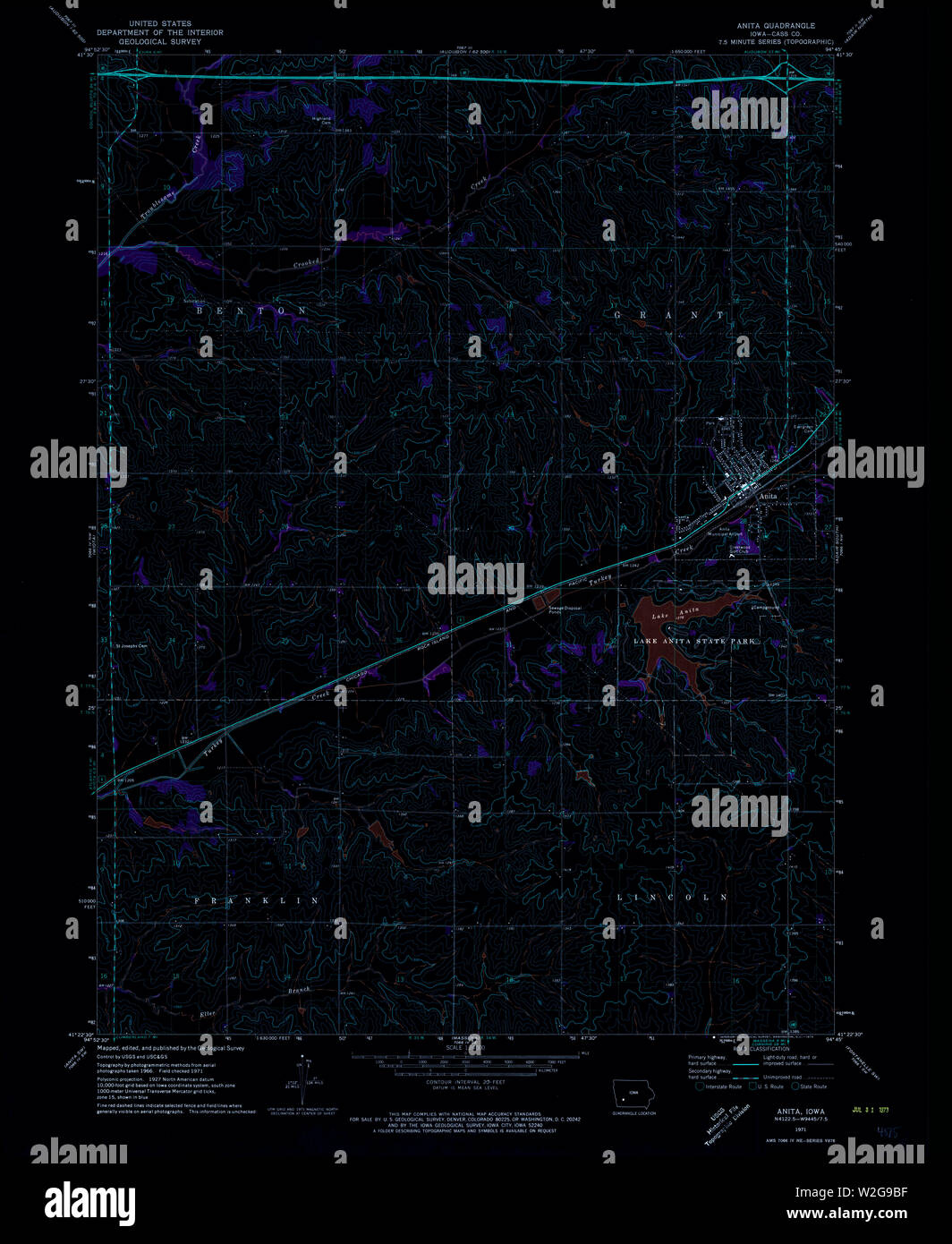 Anita iowa map hi-res stock photography and images - Alamy