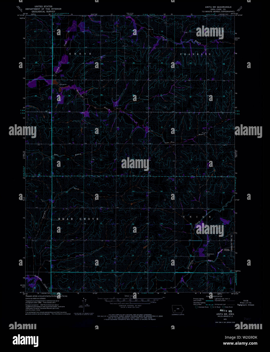 Anita iowa map hi-res stock photography and images - Alamy