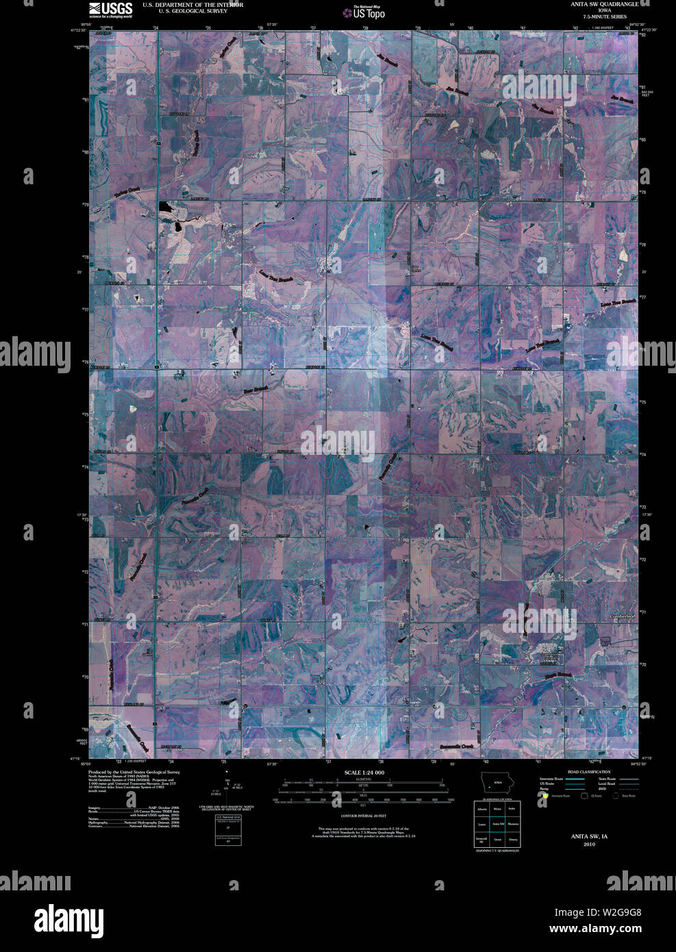 Anita iowa map hi-res stock photography and images - Alamy