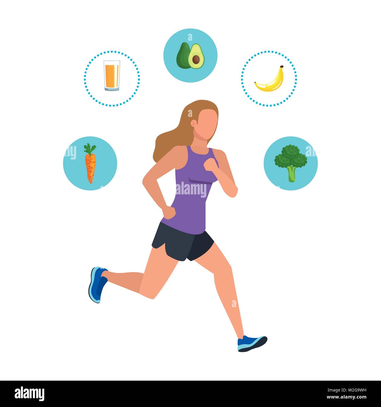 Girl Running Icon