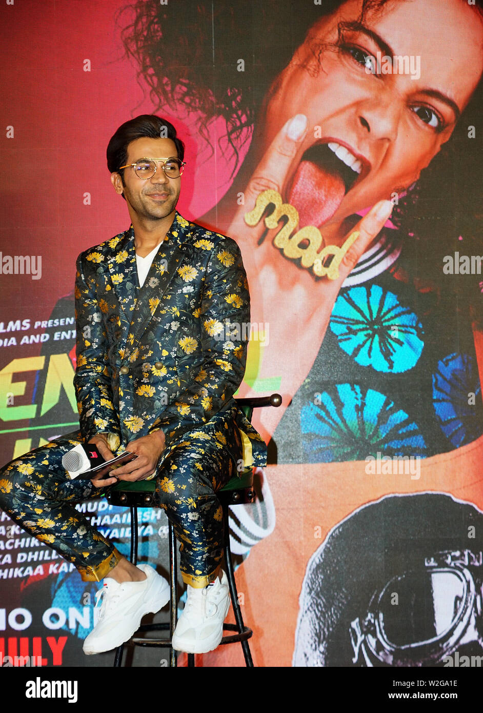 MUMBAI, INDIA - July 7: Indian actor Raj kumar rao during the song ...