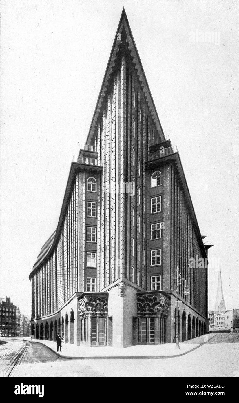 Chilehaus building Fritz Hoeger Carl Dransfeld Hamburg Germany Stock ...