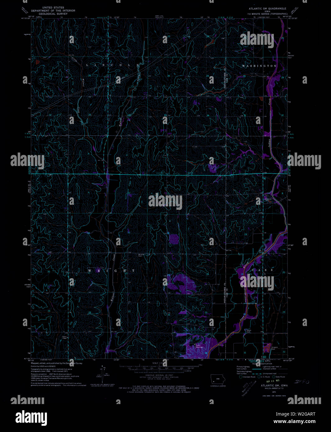 Map of atlantic iowa hi-res stock photography and images - Alamy