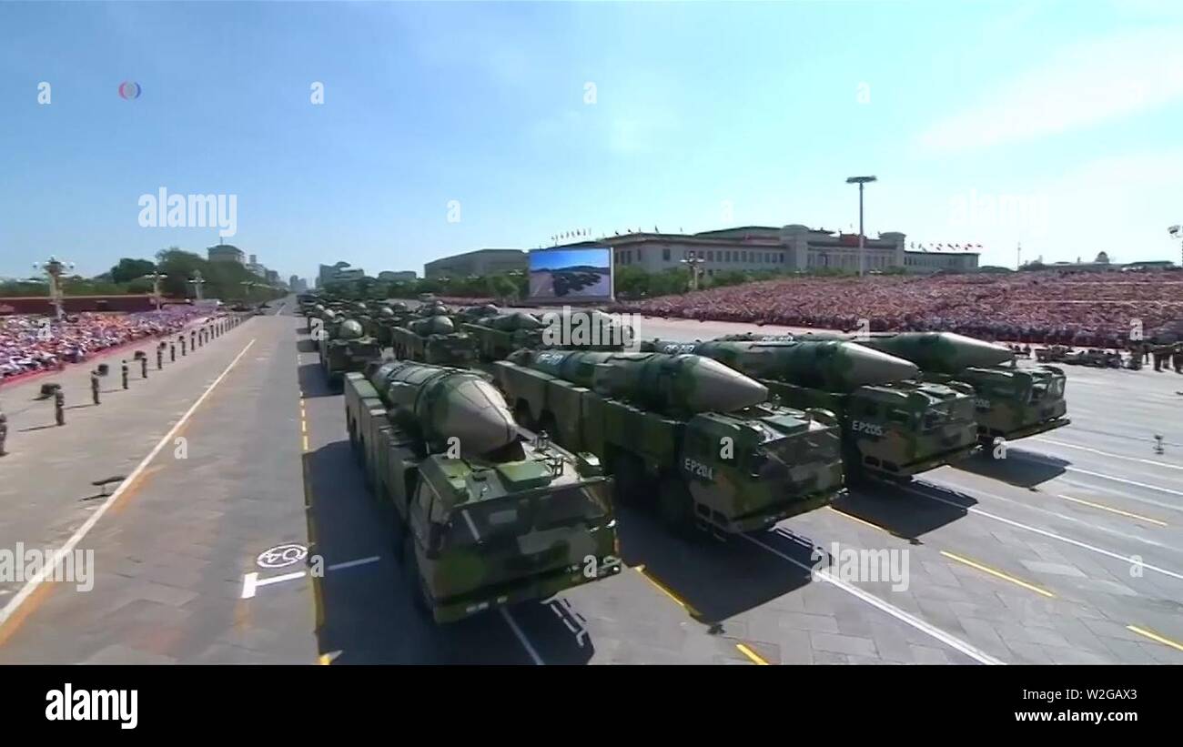 China Announces Troop Cuts at WWII Parade (screenshot) 2015918027 Stock ...