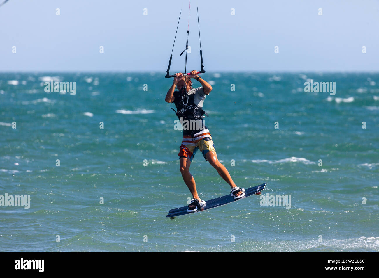 Professional kite surfer athlete kitesurfing hi-res stock photography ...