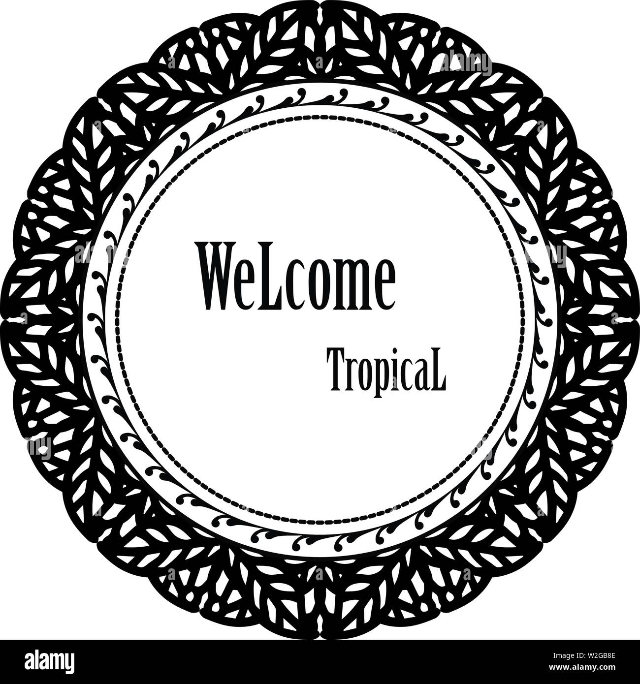 Template of welcome tropical for design card, beautiful flower. Vector ...
