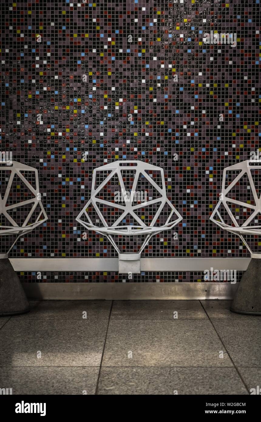 Mosaic wall at a train station in an urban city Stock Photo - Alamy