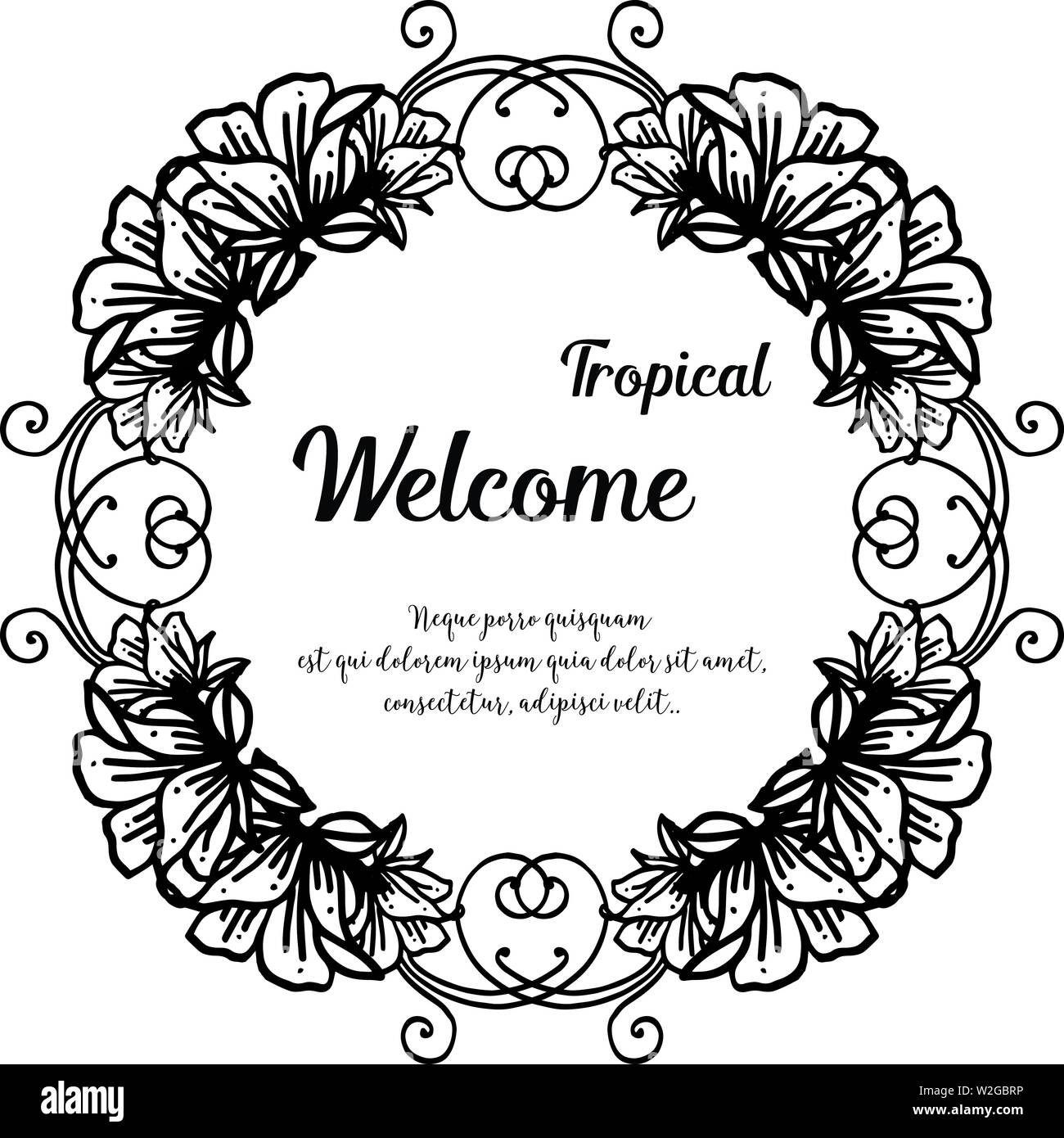 Welcome plant leaves Black and White Stock Photos & Images - Alamy