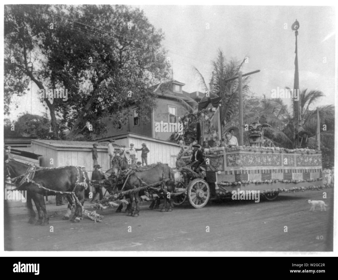 Chinese float in a Hawaiian festival Stock Photo - Alamy