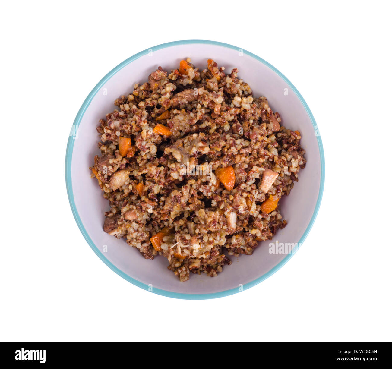 Red rice porridge with meat and vegetables Stock Photo - Alamy