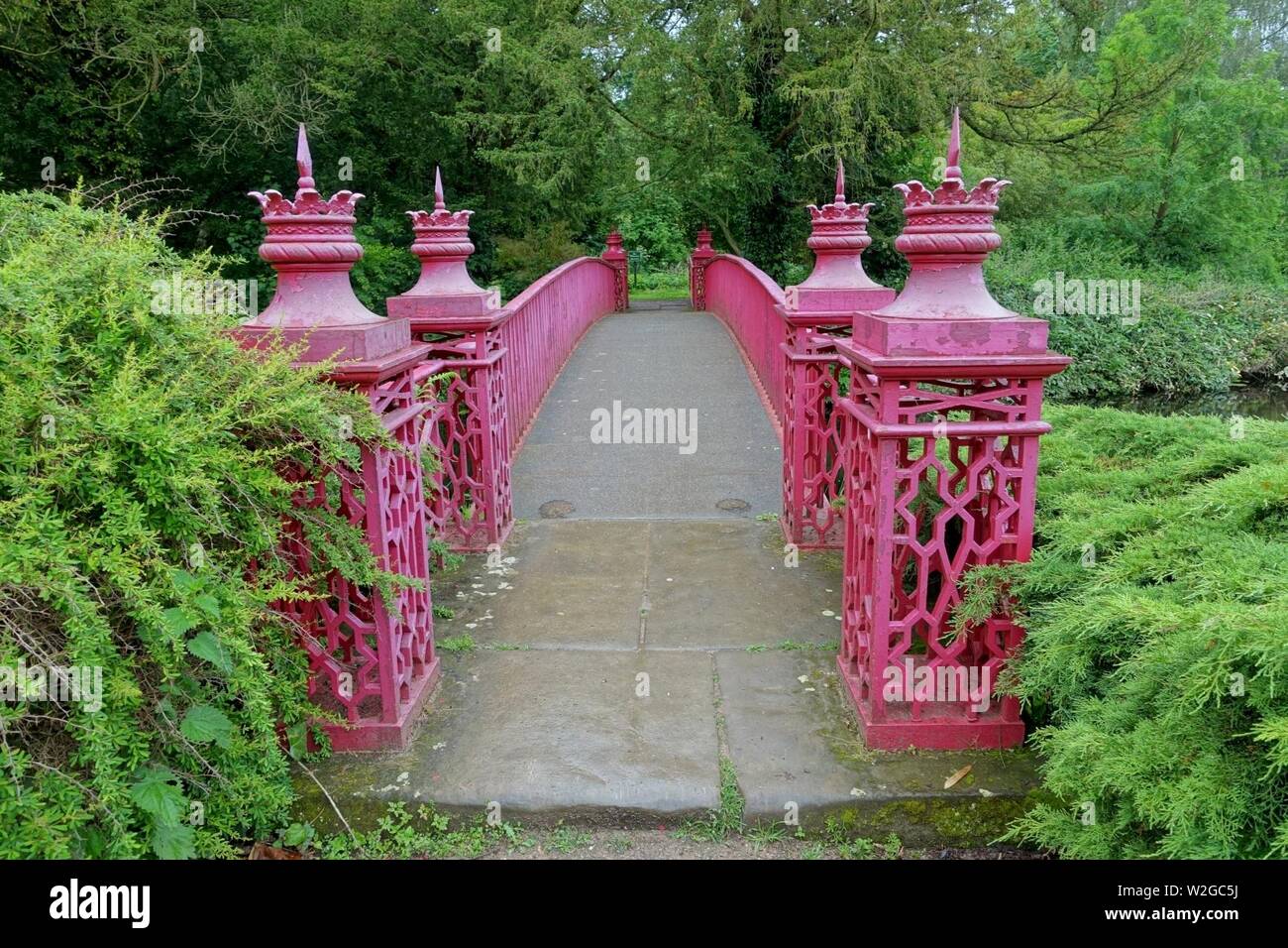 Chinese House bridge, Shugborough Estate - Staffordshire, England Stock ...