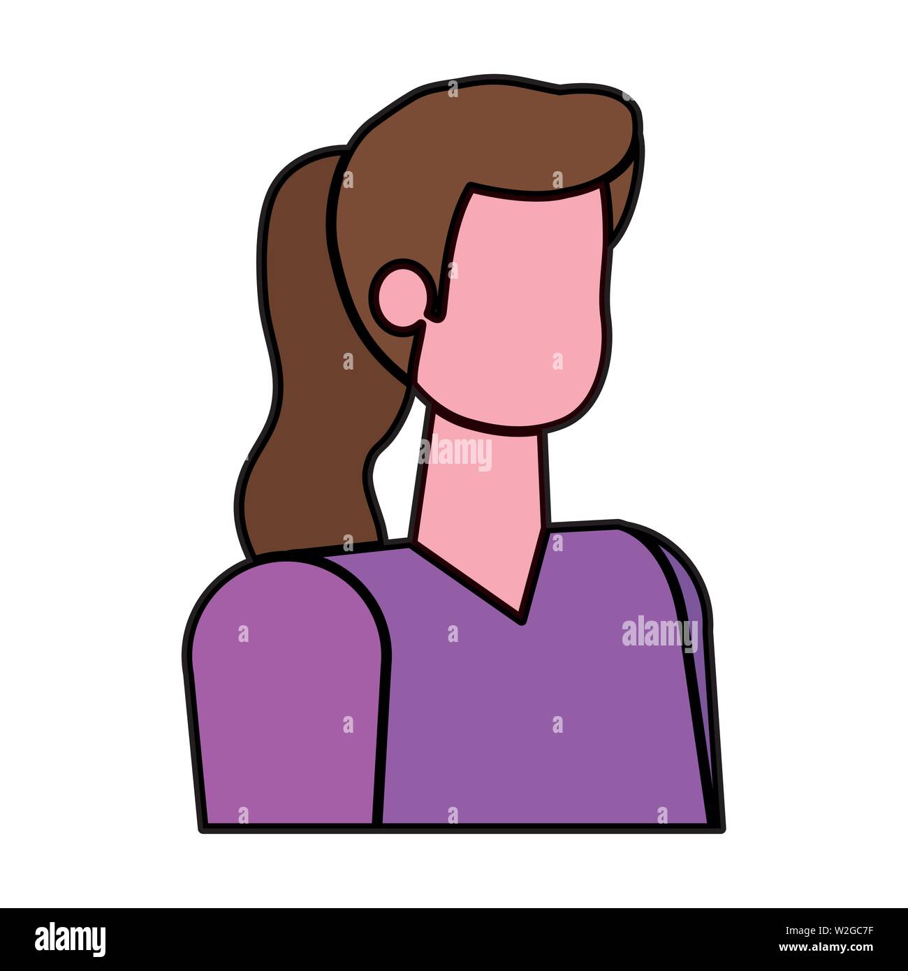 beautiful young woman avatar character Stock Vector Image & Art - Alamy