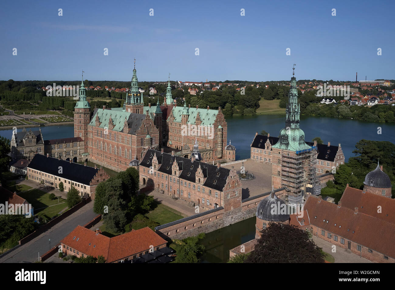 Frederiksborg castle aerial hi-res stock photography and images - Alamy