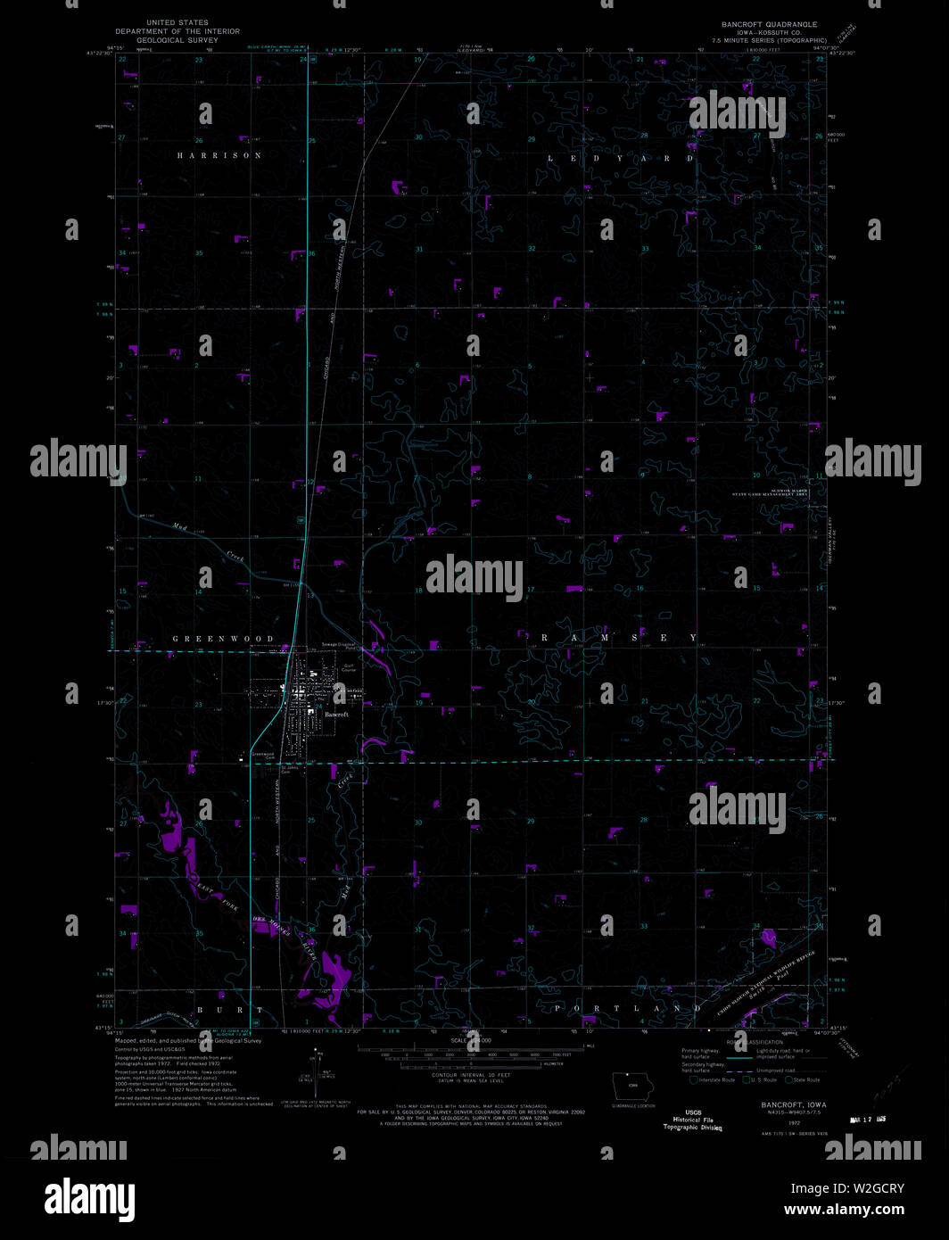 Bancroft iowa map hi-res stock photography and images - Alamy