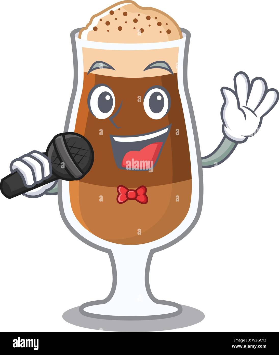 Singing americano cafe in a cartoon bottle Stock Vector Image & Art - Alamy