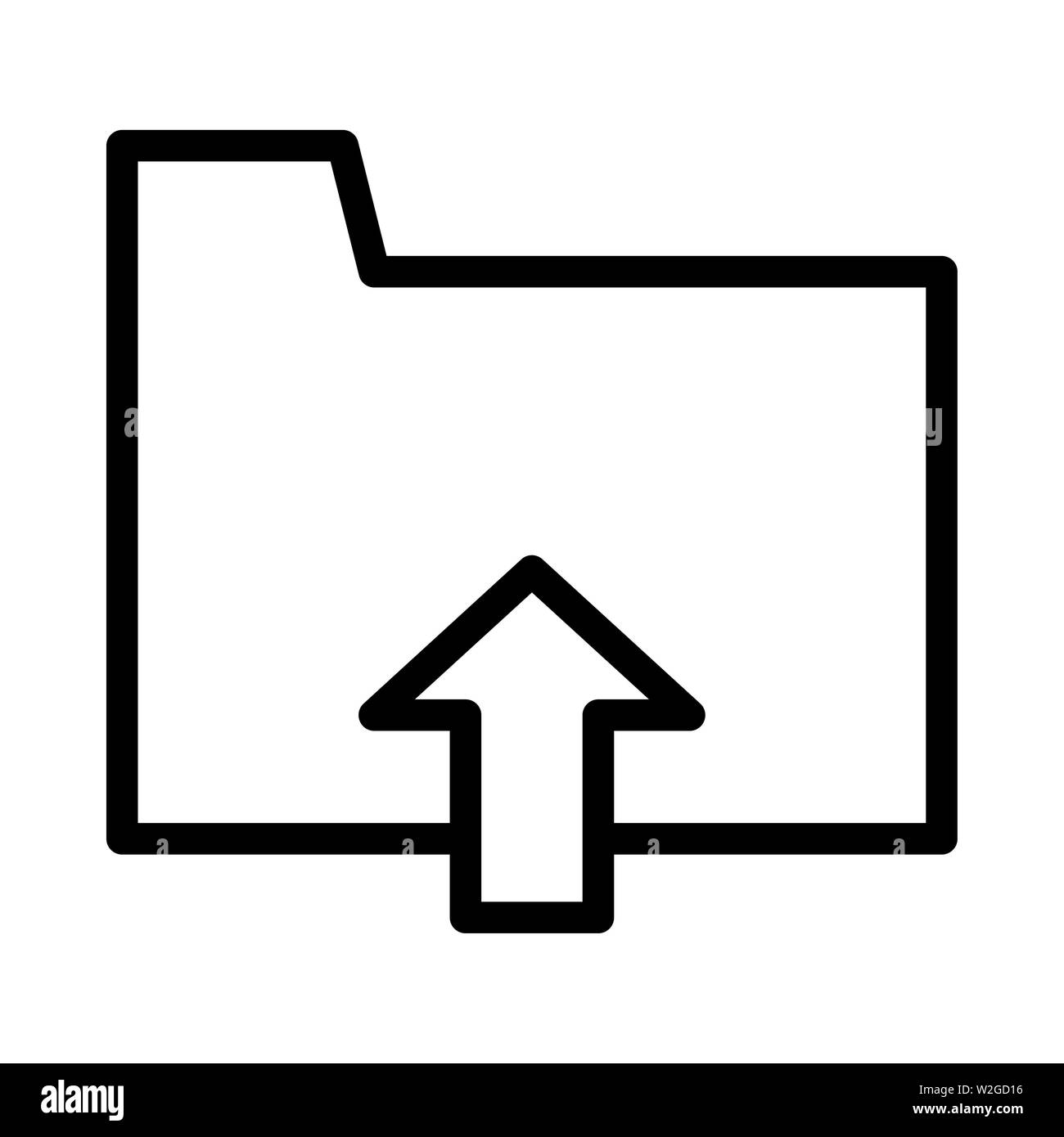Upload file folder icon concept Black and White Stock Photos & Images ...