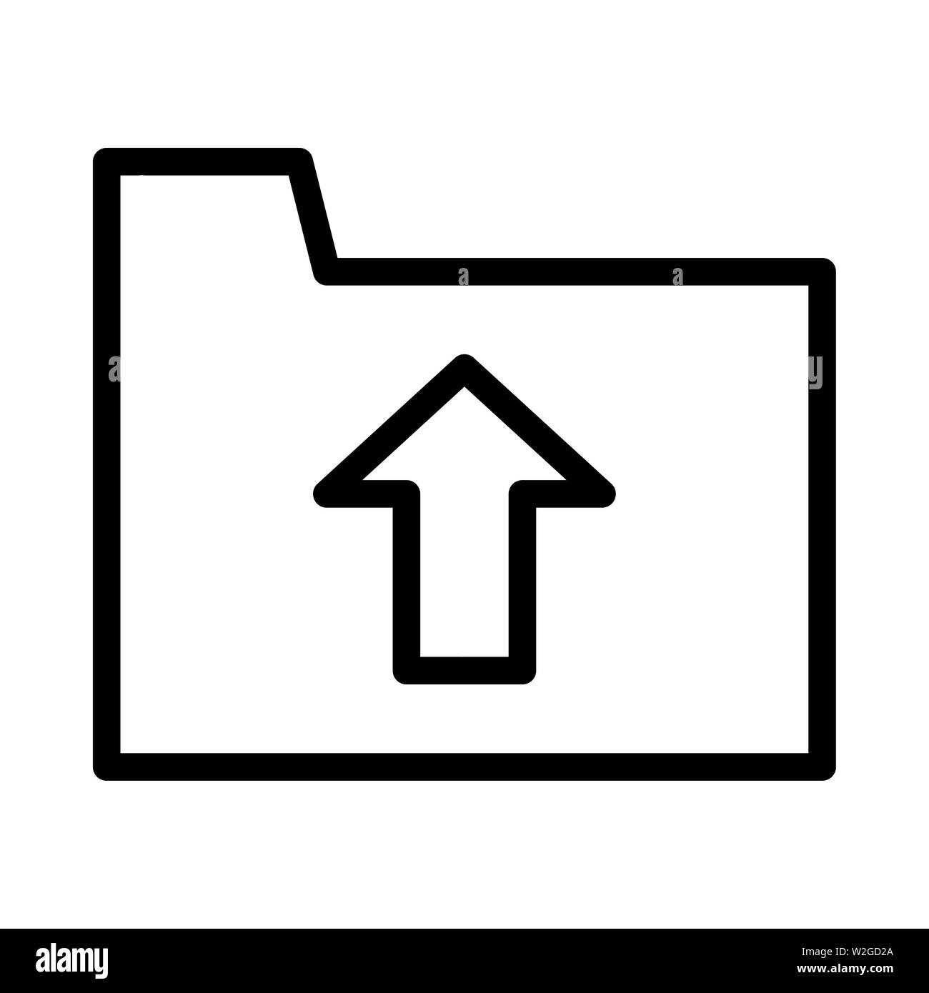 upload folder icon. flat illustration of upload folder vector icon for ...