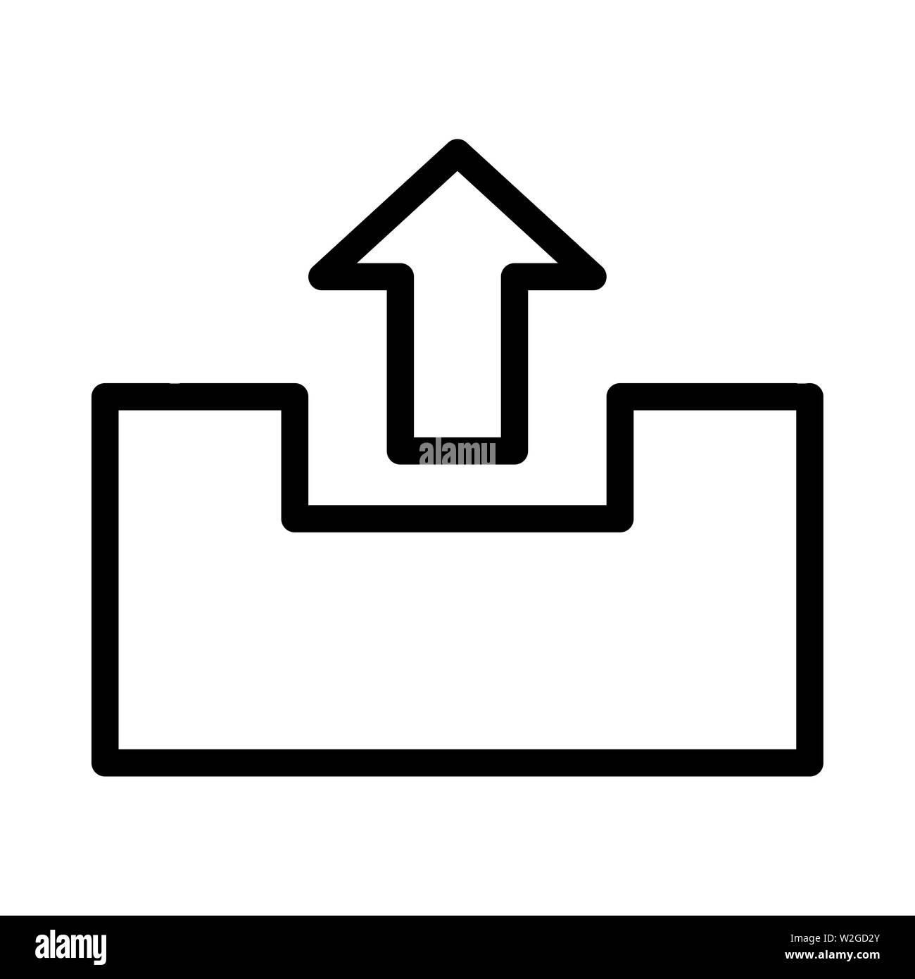 upload folder icon. flat illustration of upload folder vector icon for ...