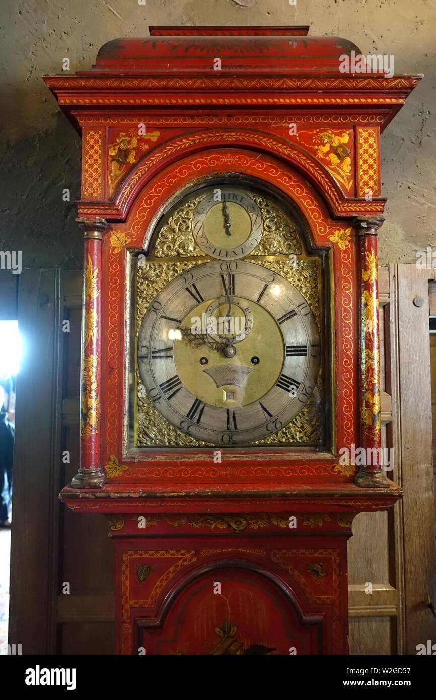 Chinoiserie tall clock by Stephen Rimbault, London, view 2 - Snowshill ...