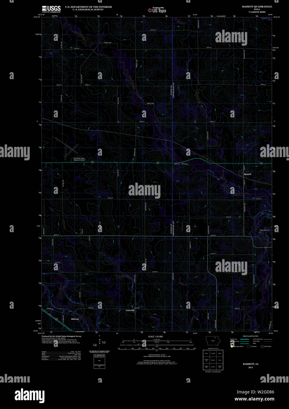 Map of bassett hi-res stock photography and images - Alamy