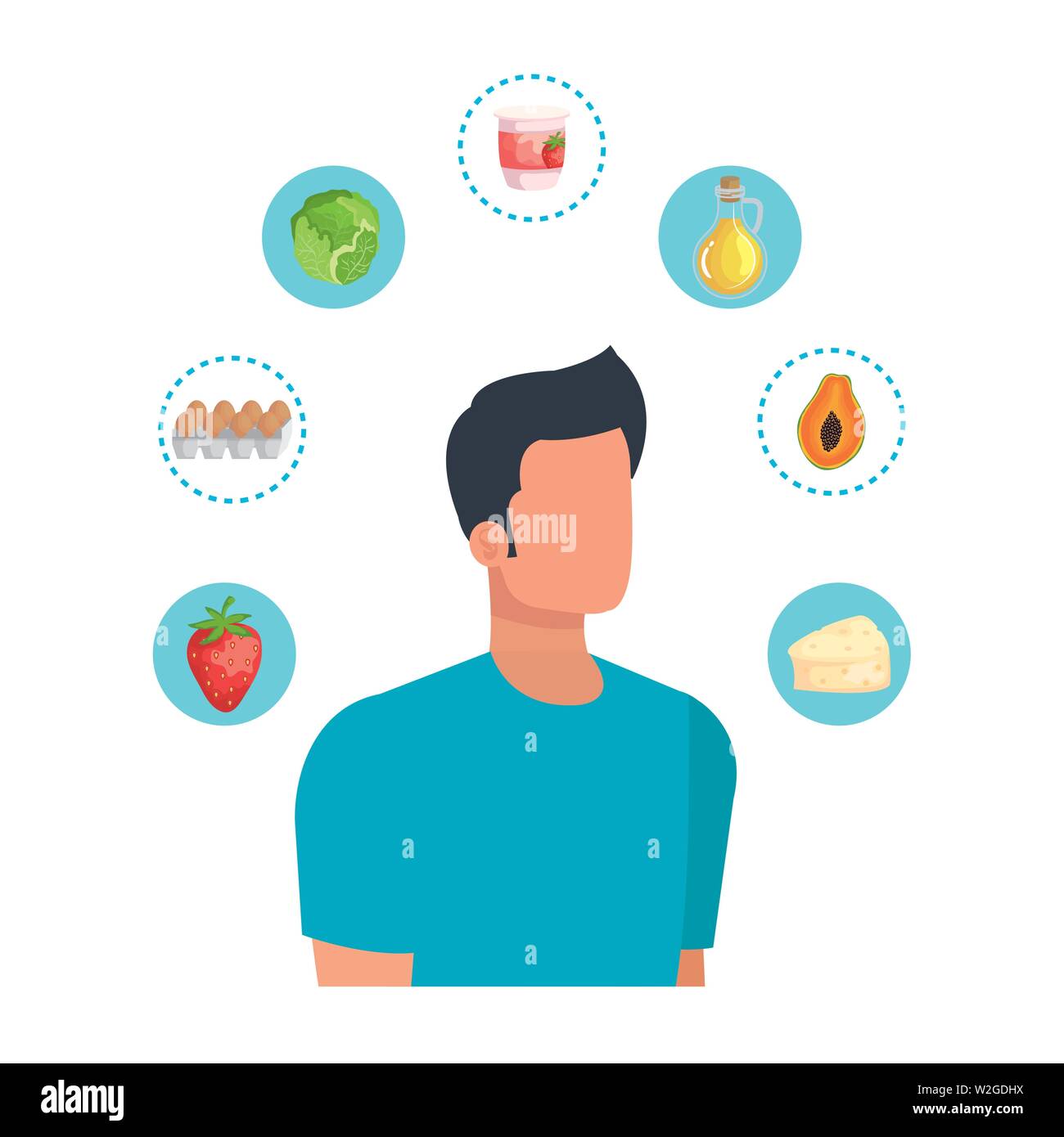 Healthy food cartoon teenager boy hi-res stock photography and images ...