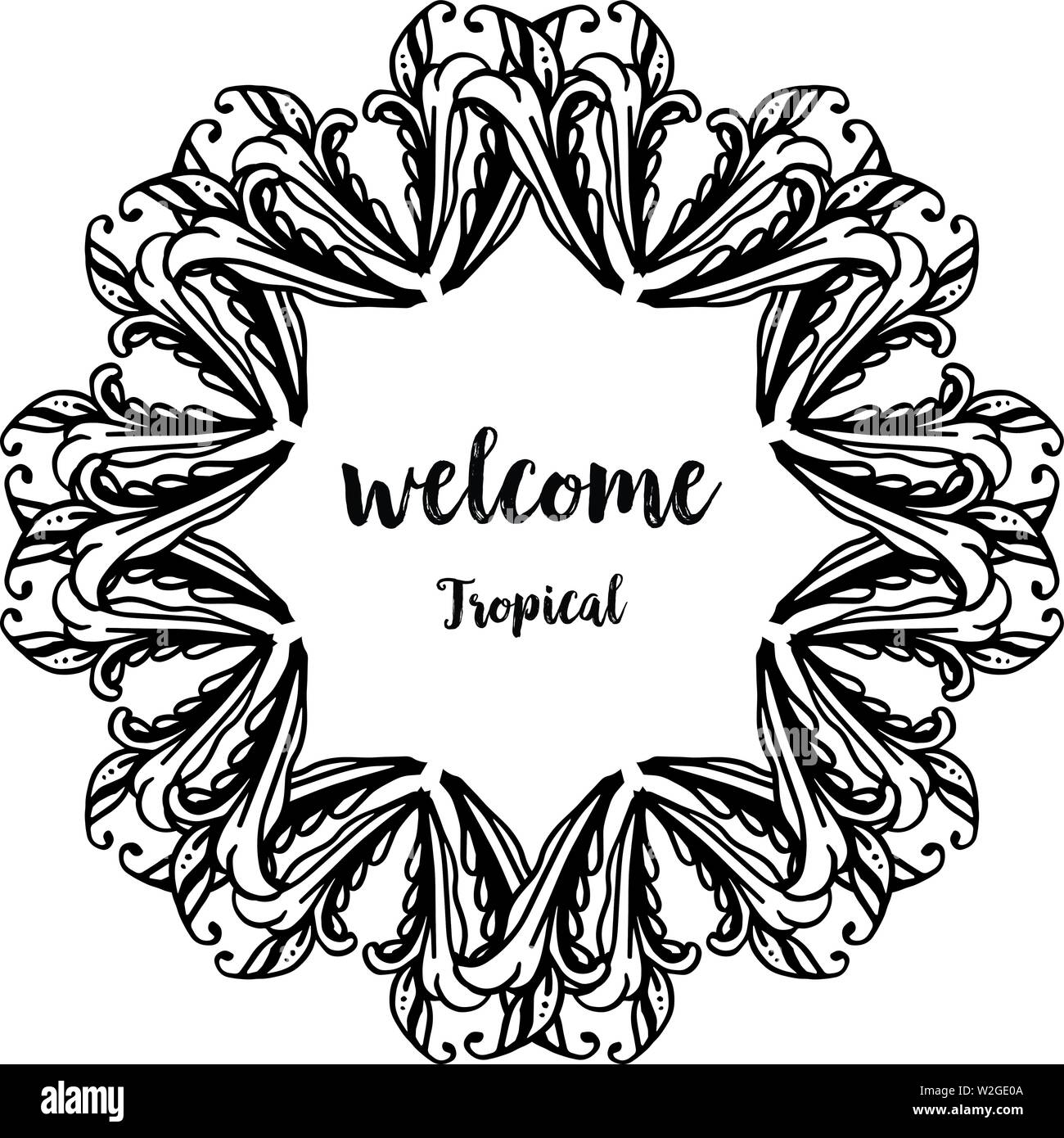 Welcome plant leaves Black and White Stock Photos & Images - Alamy