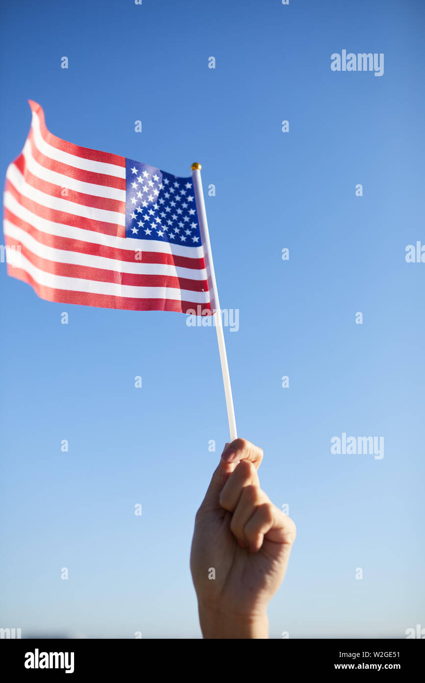 American flag raising hi-res stock photography and images - Alamy