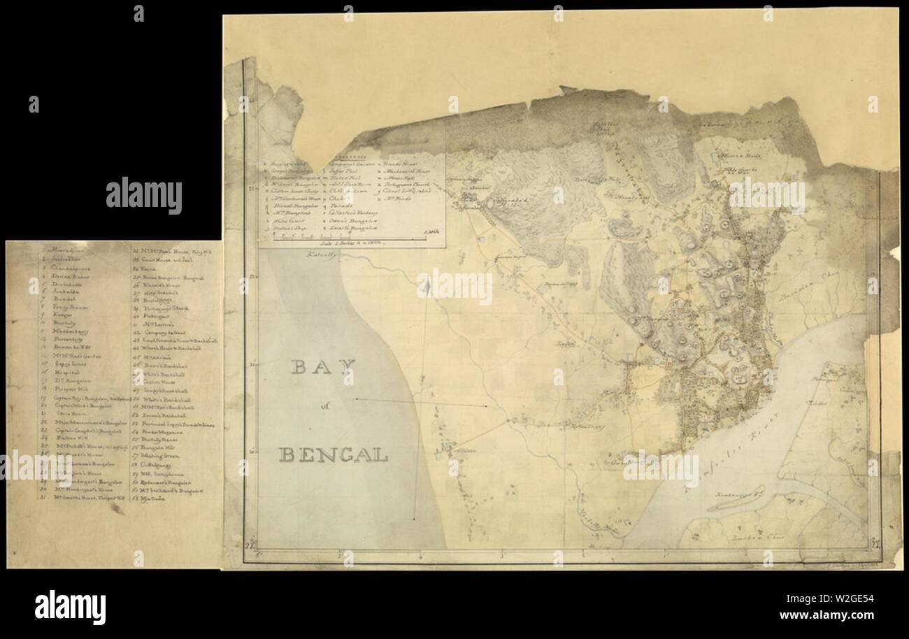 Chittagong Old Map by John Cheape Stock Photo - Alamy