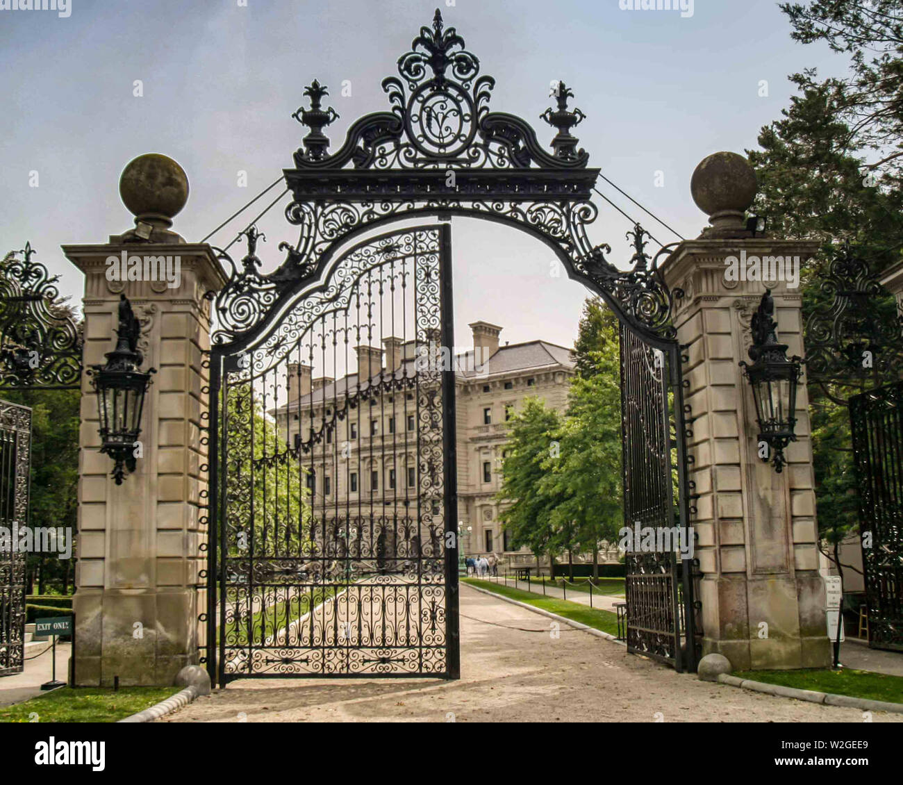 Newport, Rhode Island, USA. 9th Sep, 2005. The sculpted iron gates of ...