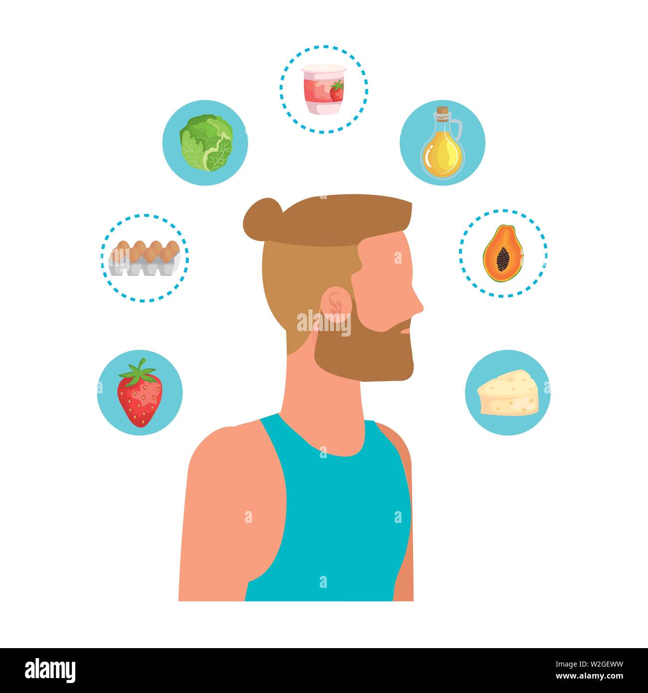 Healthy food cartoon teenager boy hi-res stock photography and images ...