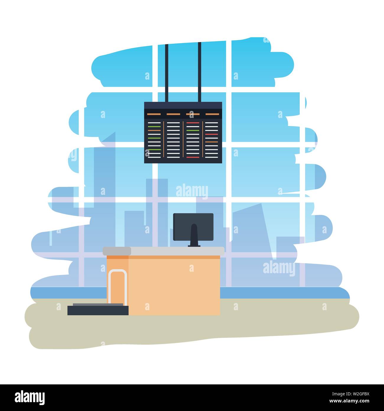 Airport information desk Stock Vector Images - Alamy