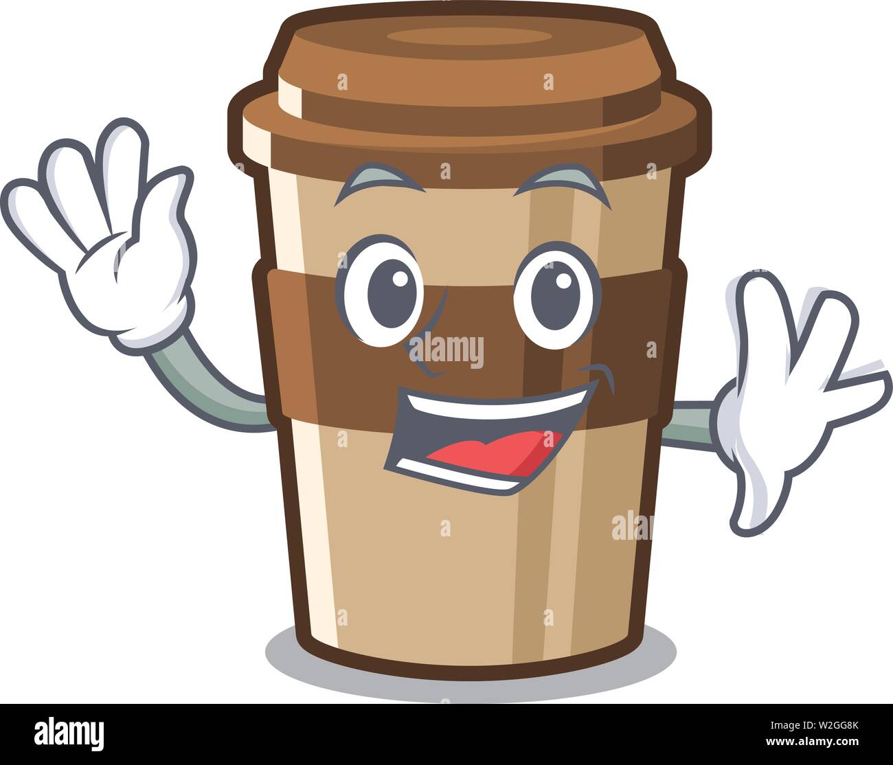 Waving espresso isolated with in the cartoon Stock Vector Image & Art ...
