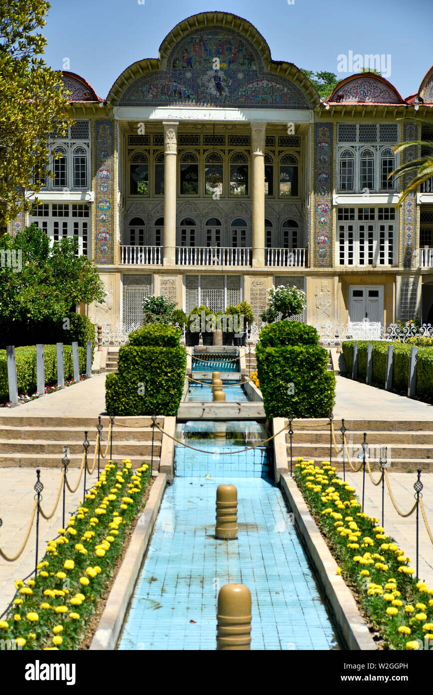 The view of Main Palace in Eram Garden(Bāgh-e Eram), Shiraz, Iran Stock ...