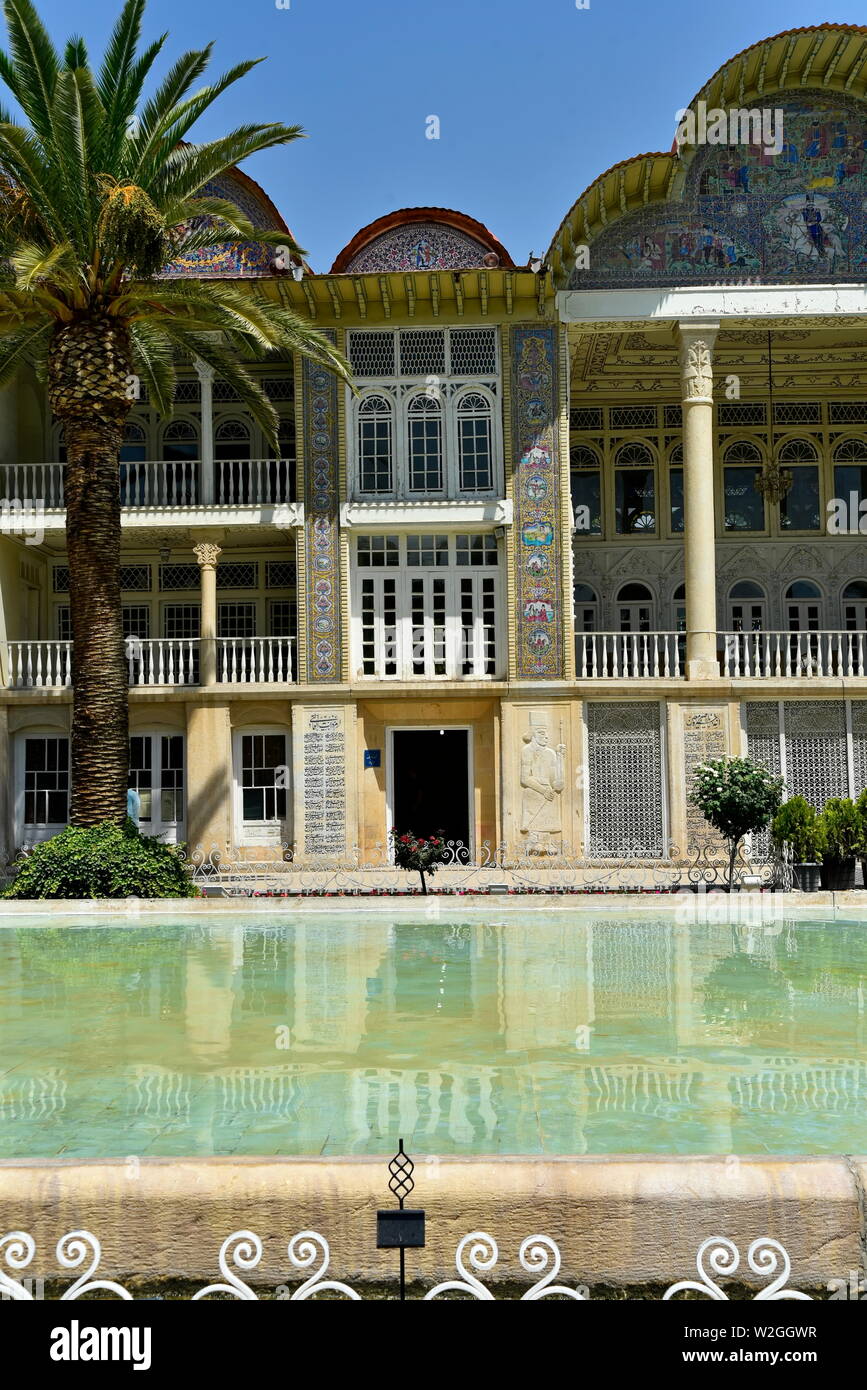 The view of Main Palace in Eram Garden(Bāgh-e Eram), Shiraz, Iran Stock ...