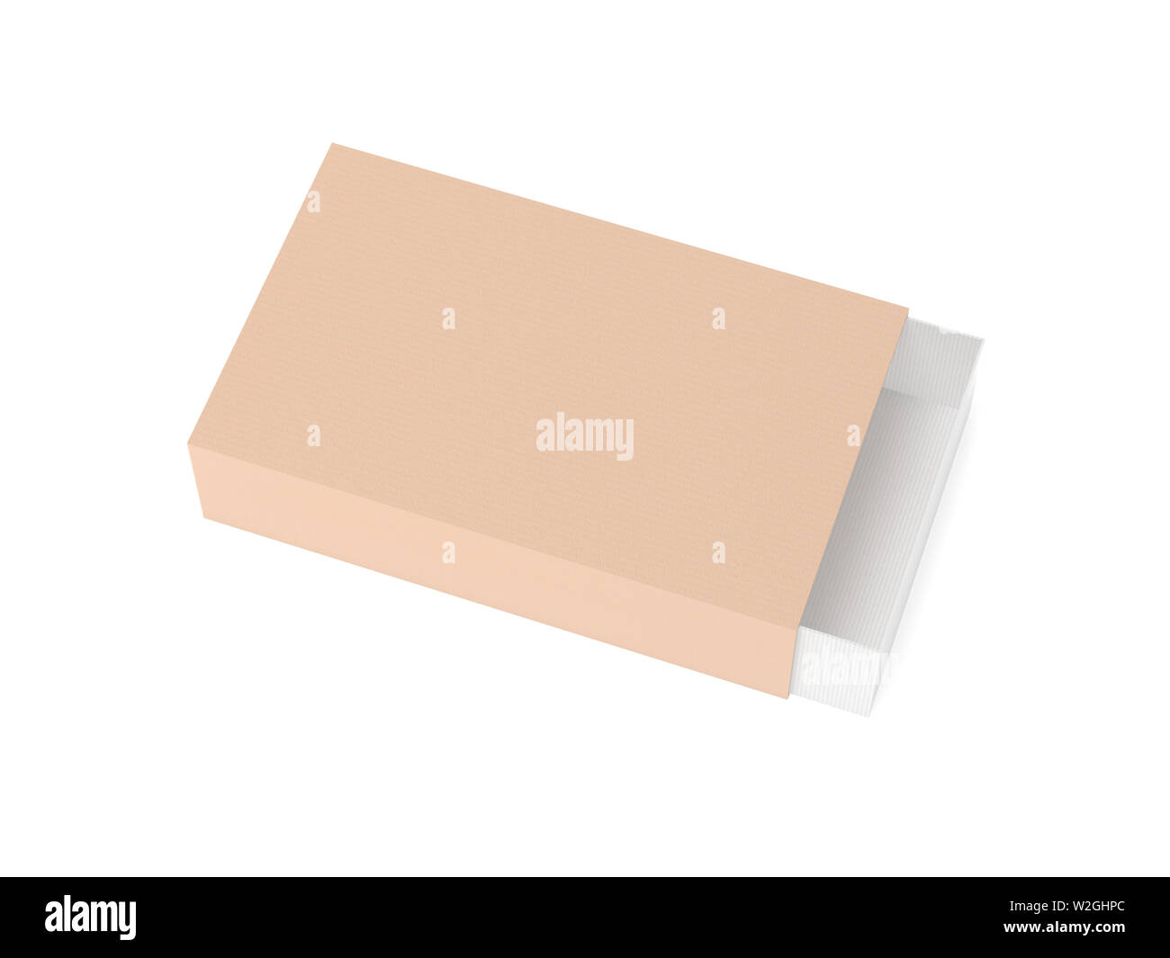 Slider paper carton. Matchsticks box. 3d rendering illustration ...