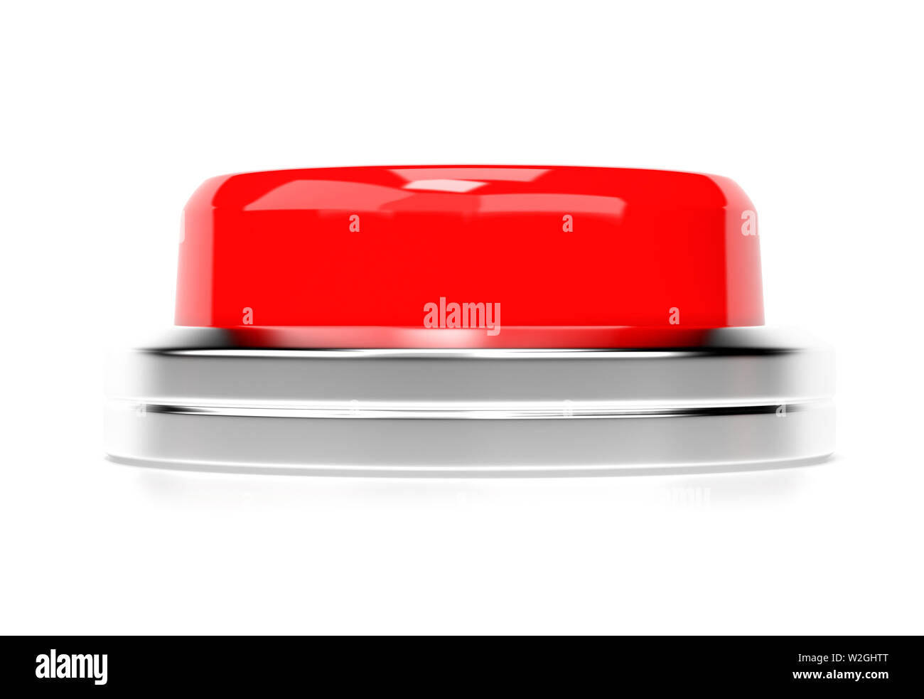 Red push button. Alarm sign. 3d rendering illustration isolated Stock ...