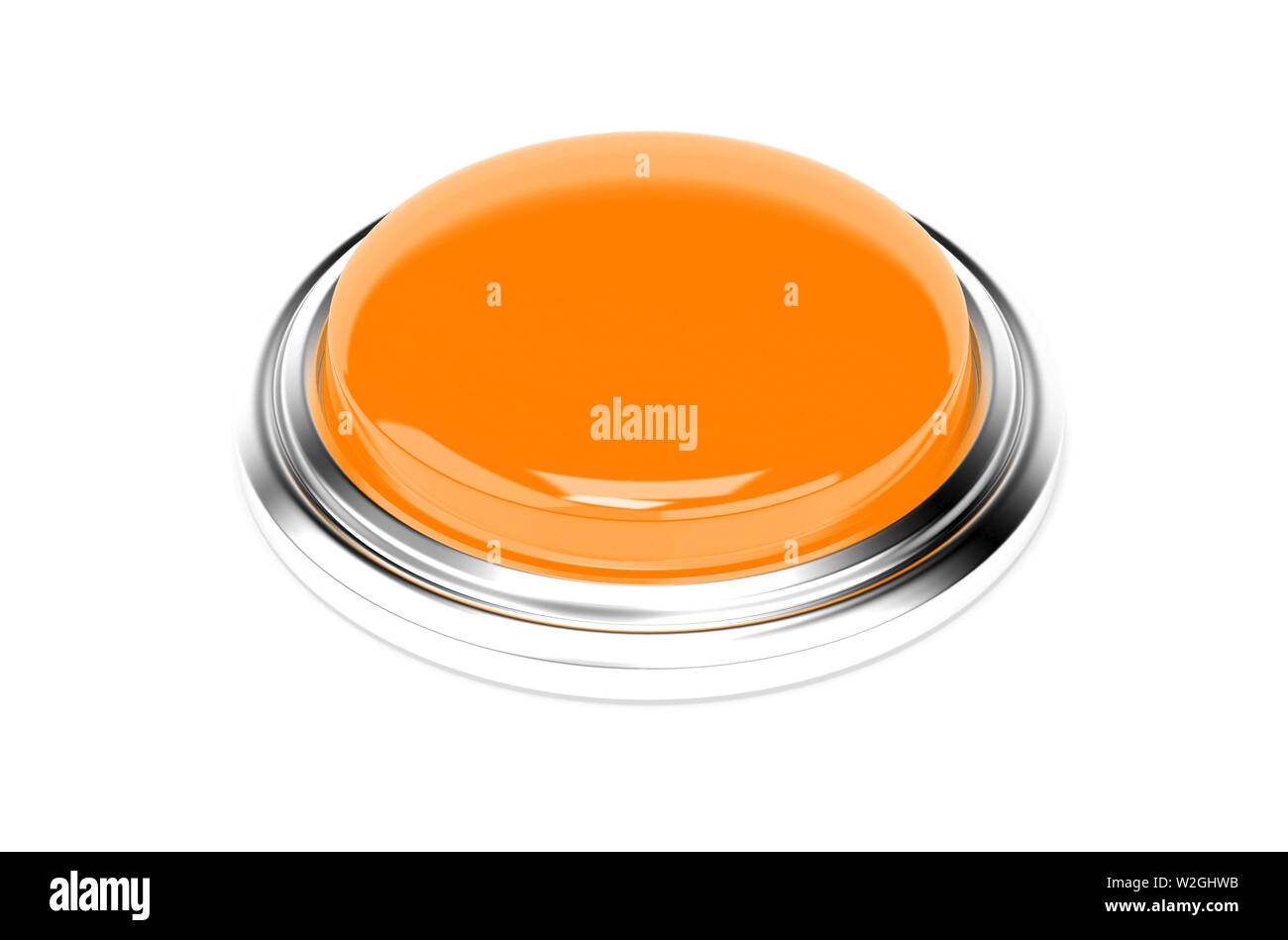 Yellow push button. 3d rendering illustration isolated Stock Photo - Alamy